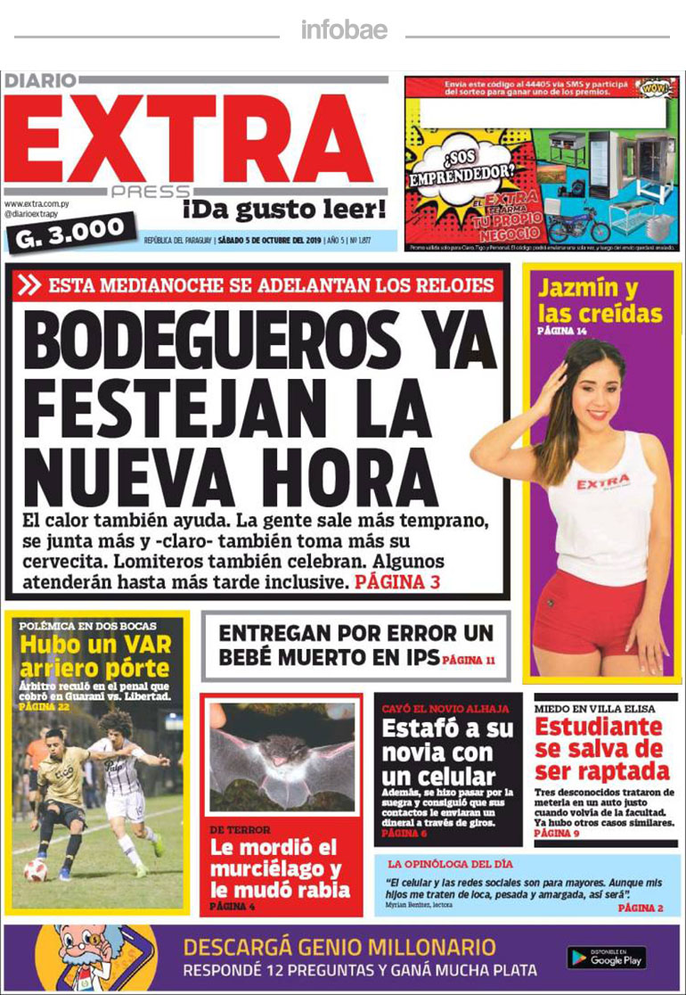 Extra Paraguay 5 De Octubre De 2019 Infobae