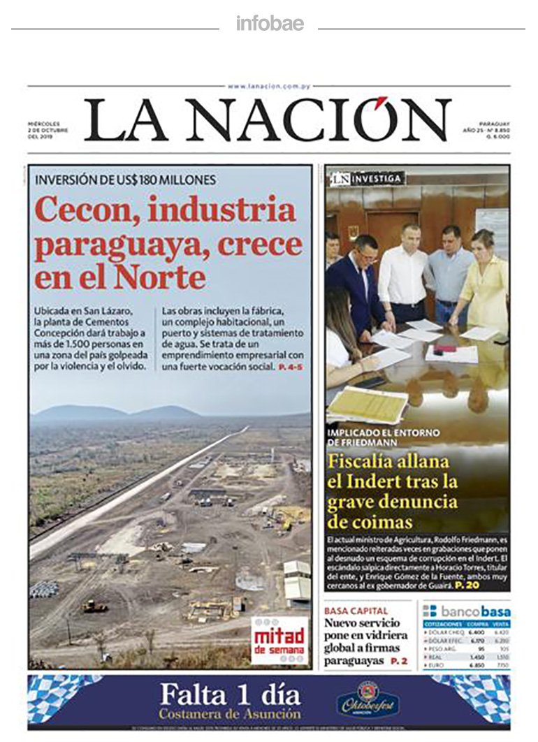 La Nacion Paraguay 2 De Octubre De 2019 Infobae